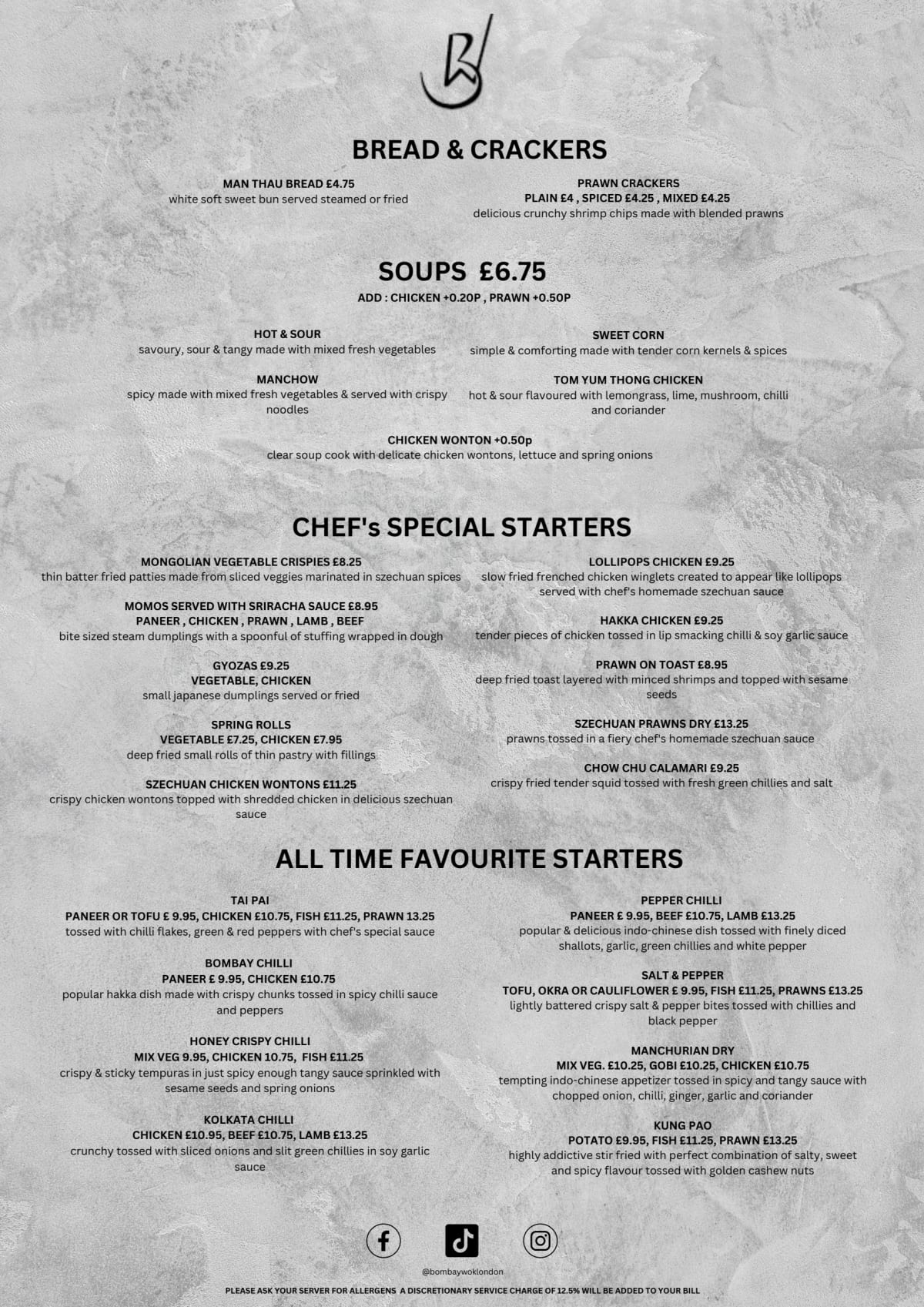 Menu 2024 - Bombay Wok in Hounslow | TheFork