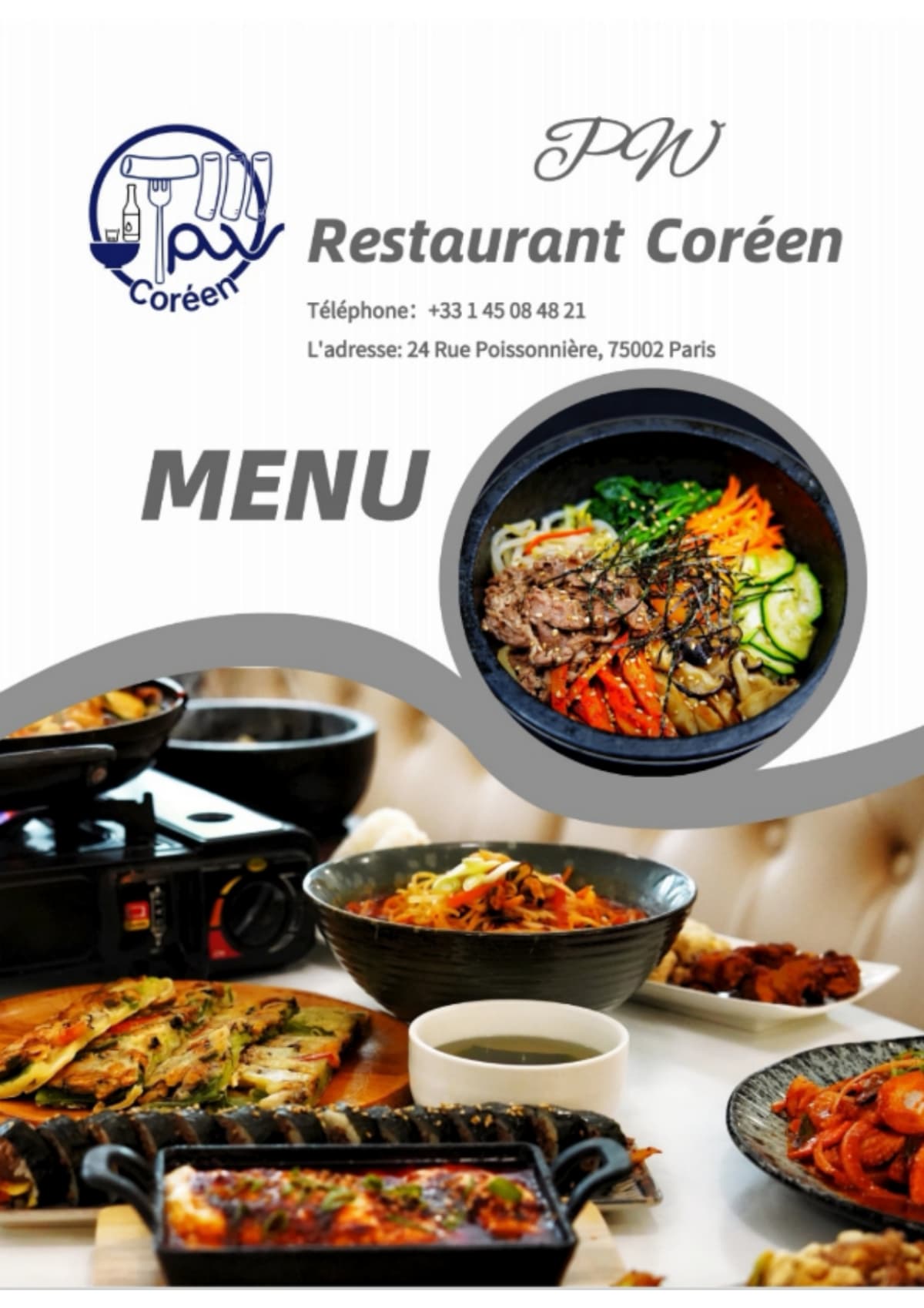 Menu 2024 - PW RESTAURANT COREEN in Paris | TheFork