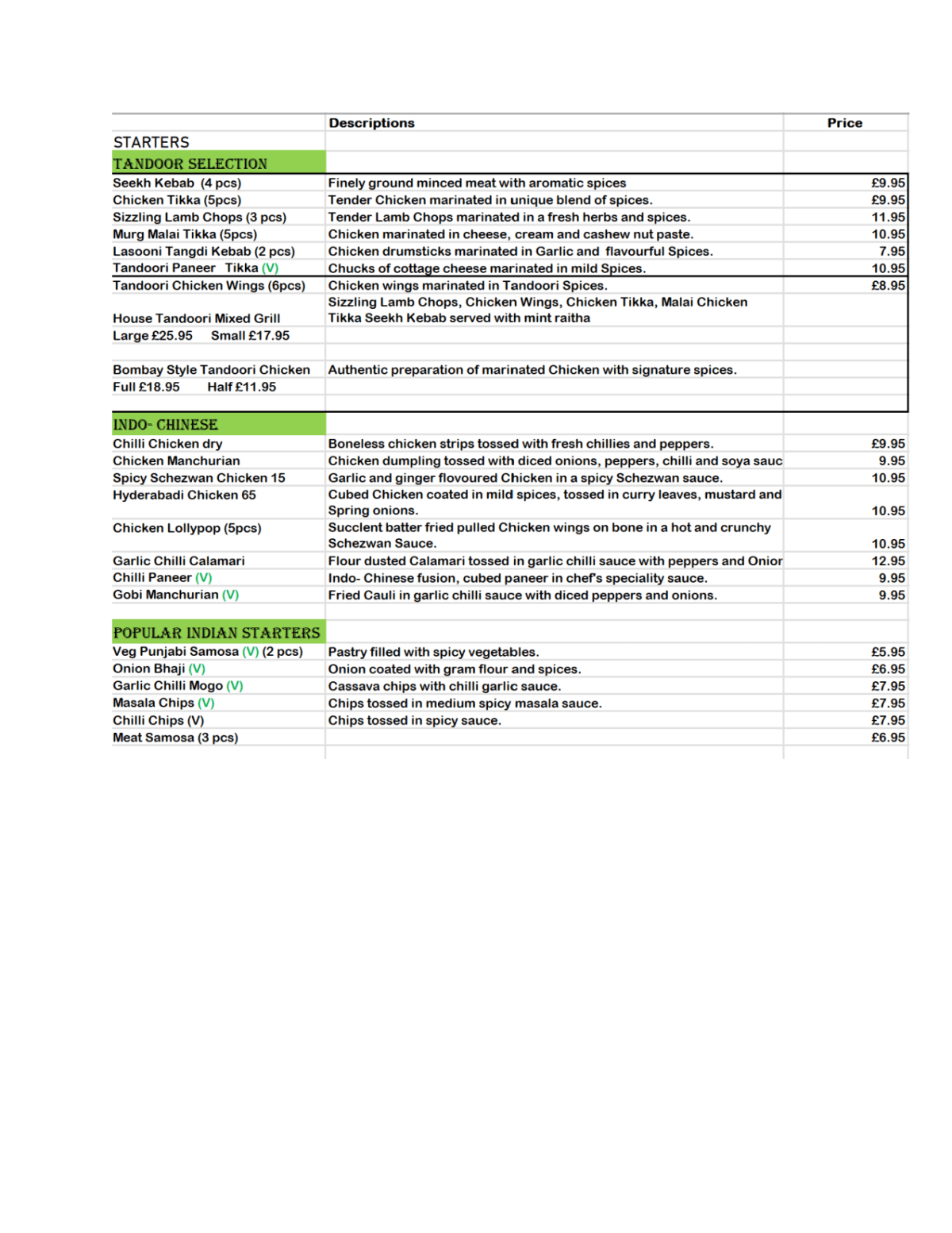 Carte et Menus 2024 - Primitivo Bombay Blues à Teddington | TheFork