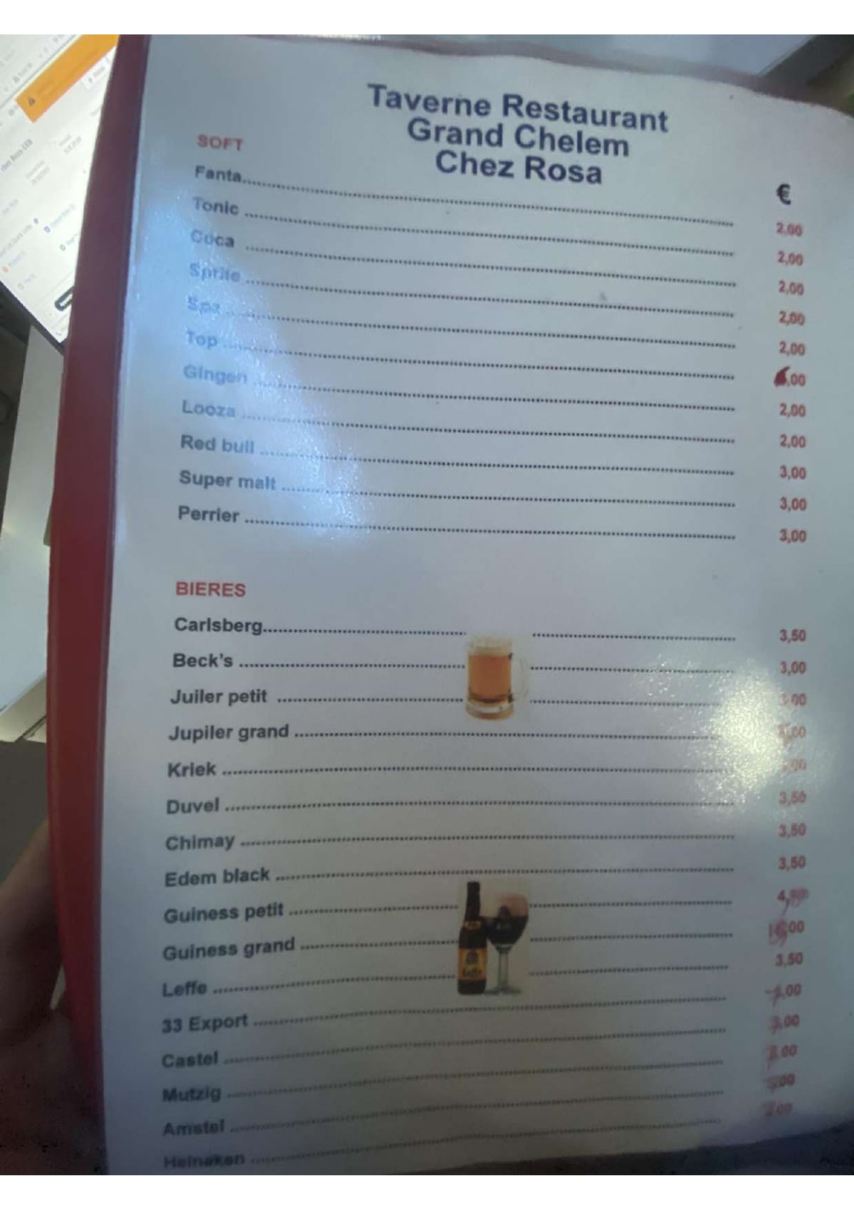 Menus 2024 - Au grand chelem - chez Roza in Brussels | TheFork