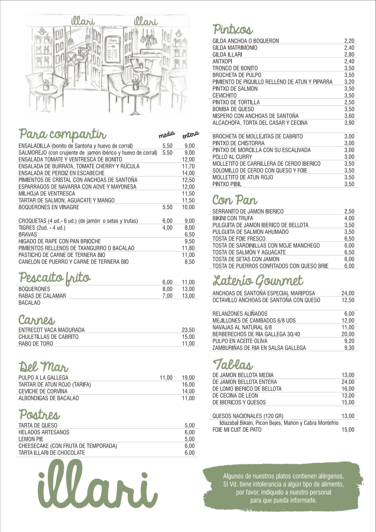 Carte et Menus 2024 - Illari Catedral à Málaga | TheFork