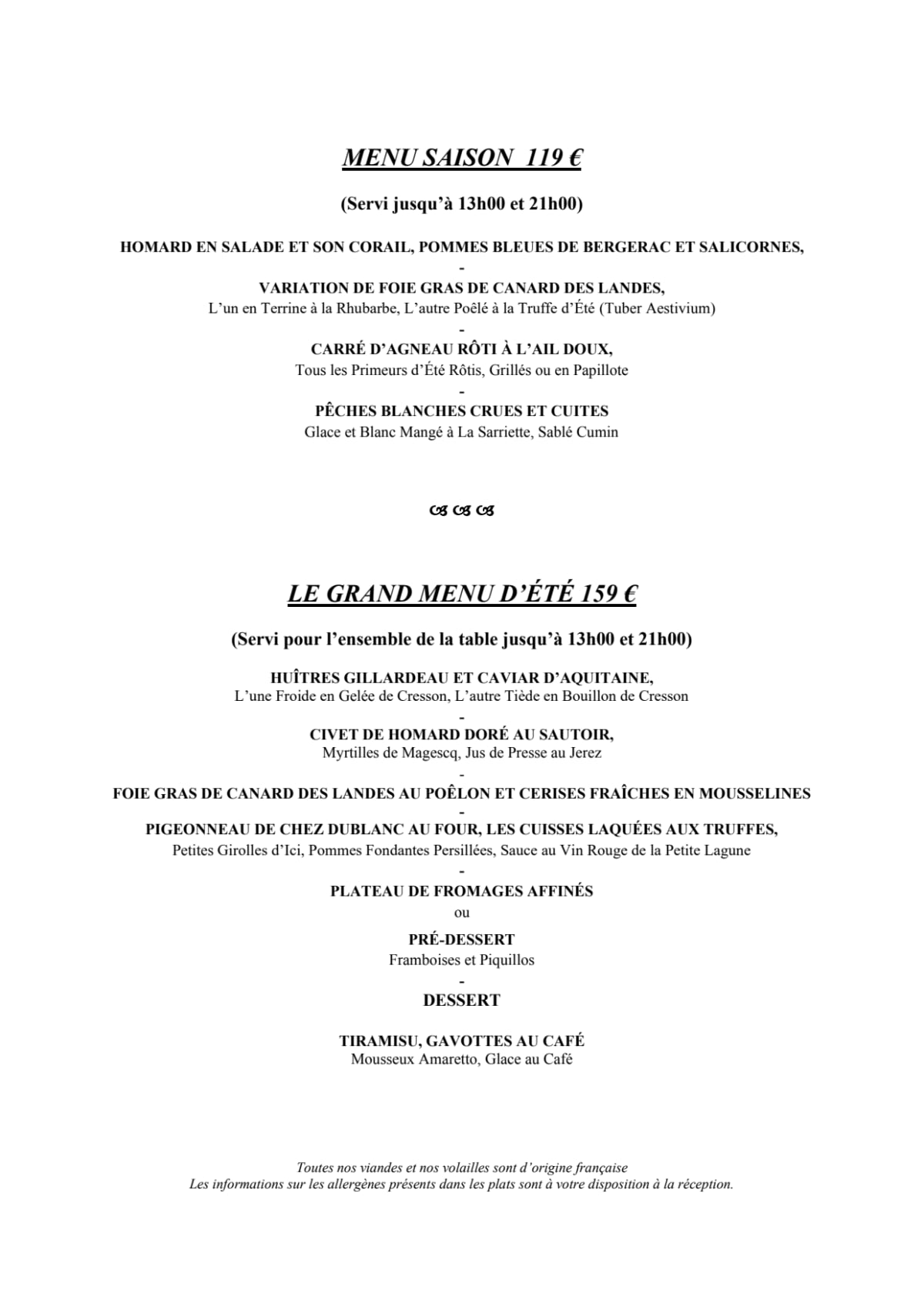 Carte et Menus 2023 - Relais de la Poste à Magescq | TheFork