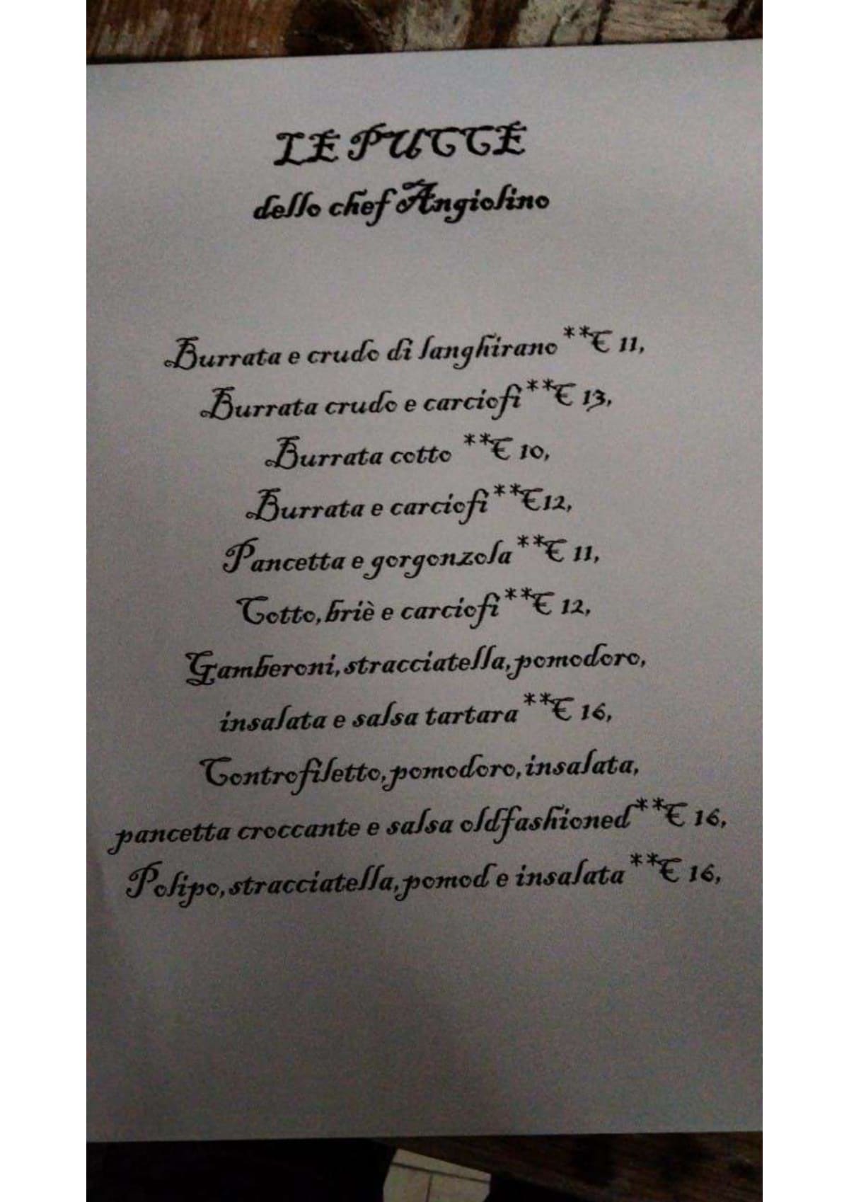 Menù completo e carta 2024 - Trattoria Filograna a Arcisate | TheFork