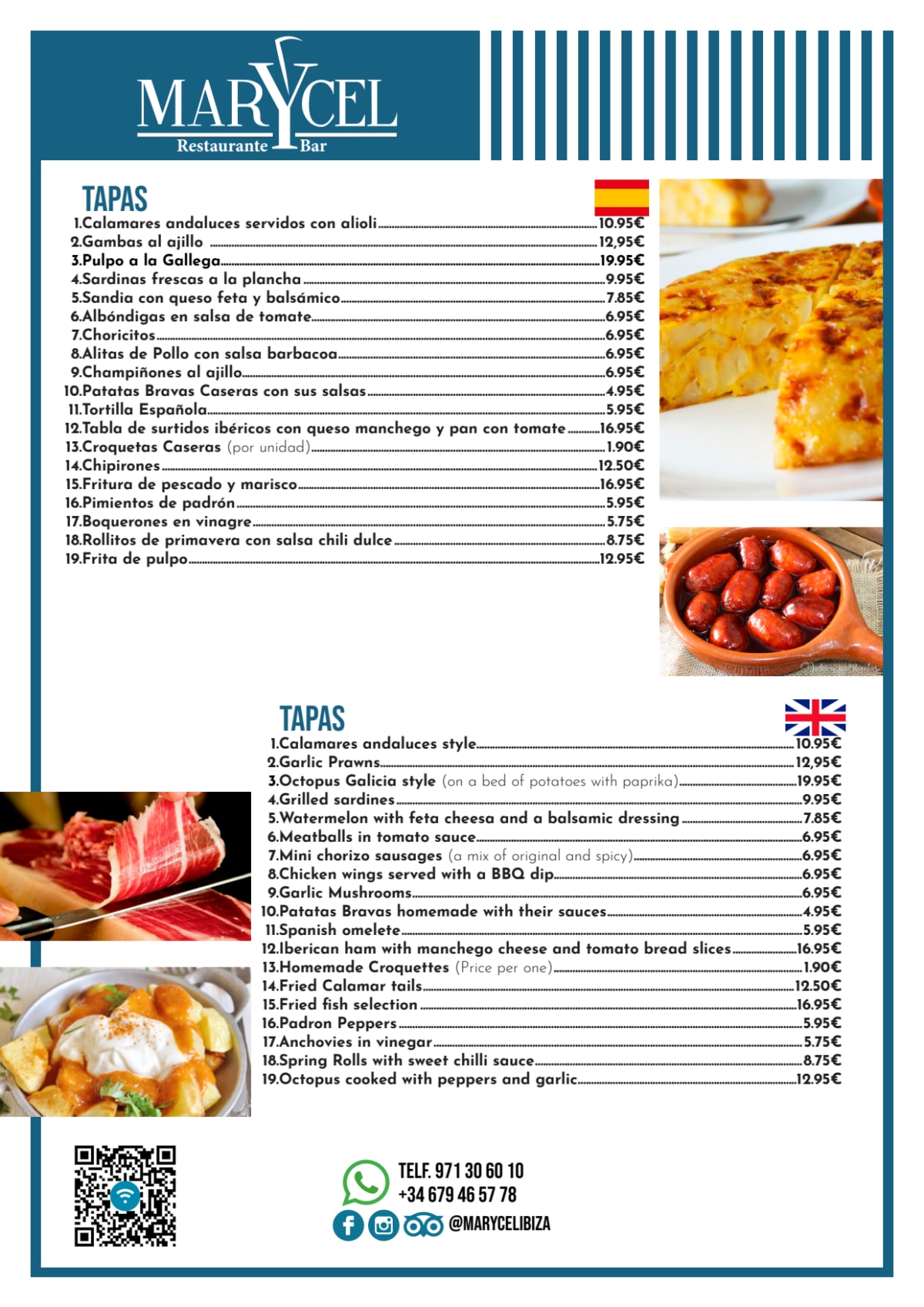 Menu 2024 - Mar y Cel in Eivissa | TheFork