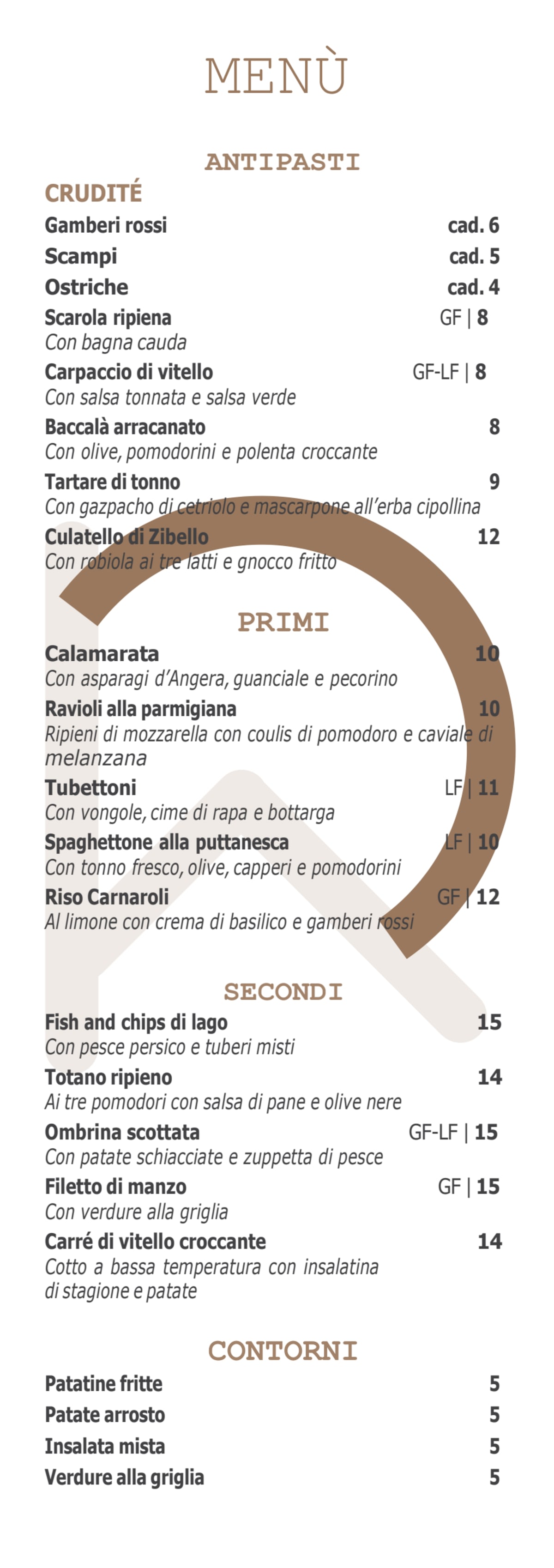 Carte et Menus 2023 - Riva d'Angera à Angera | TheFork