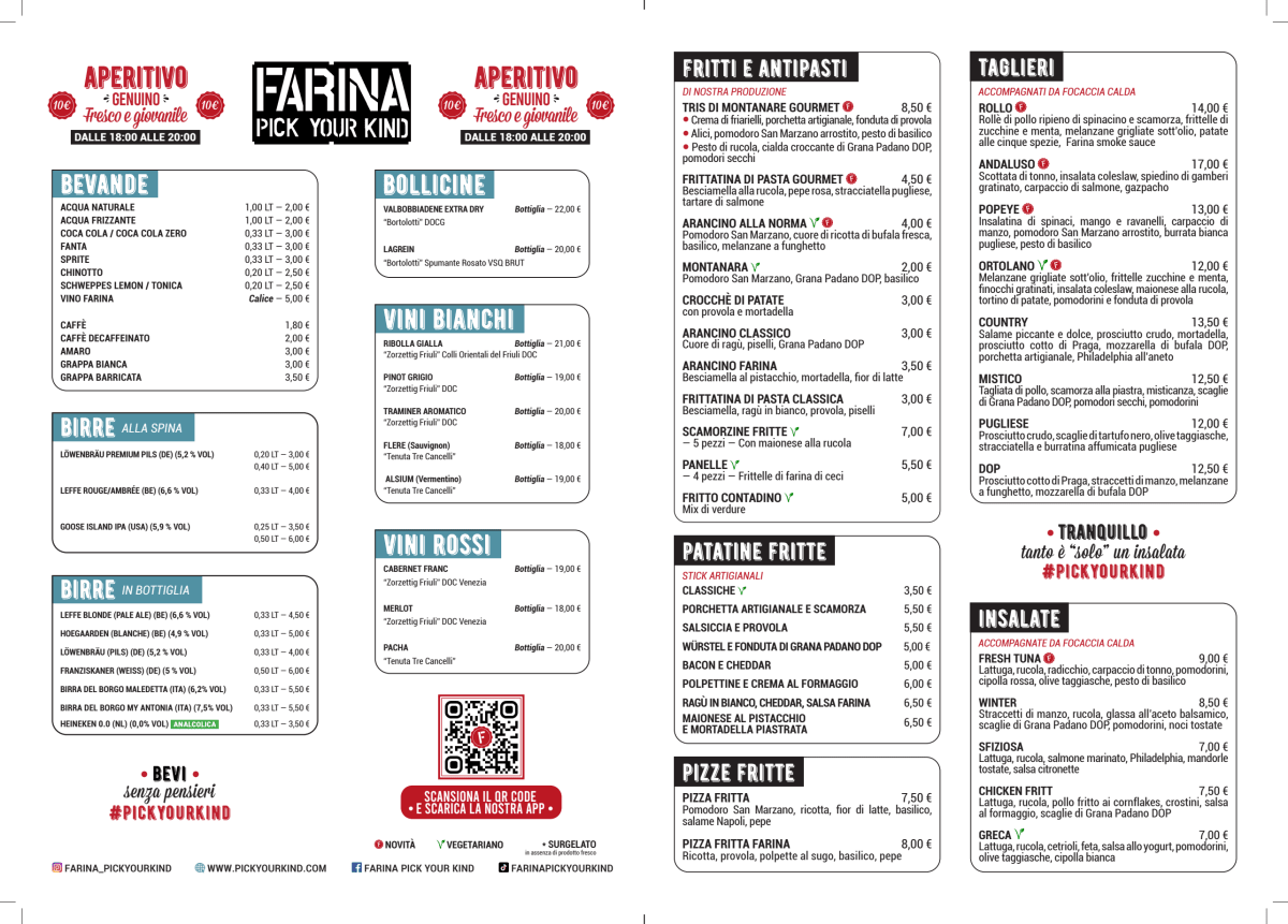 Menu 2023 - Farina in Rome | TheFork