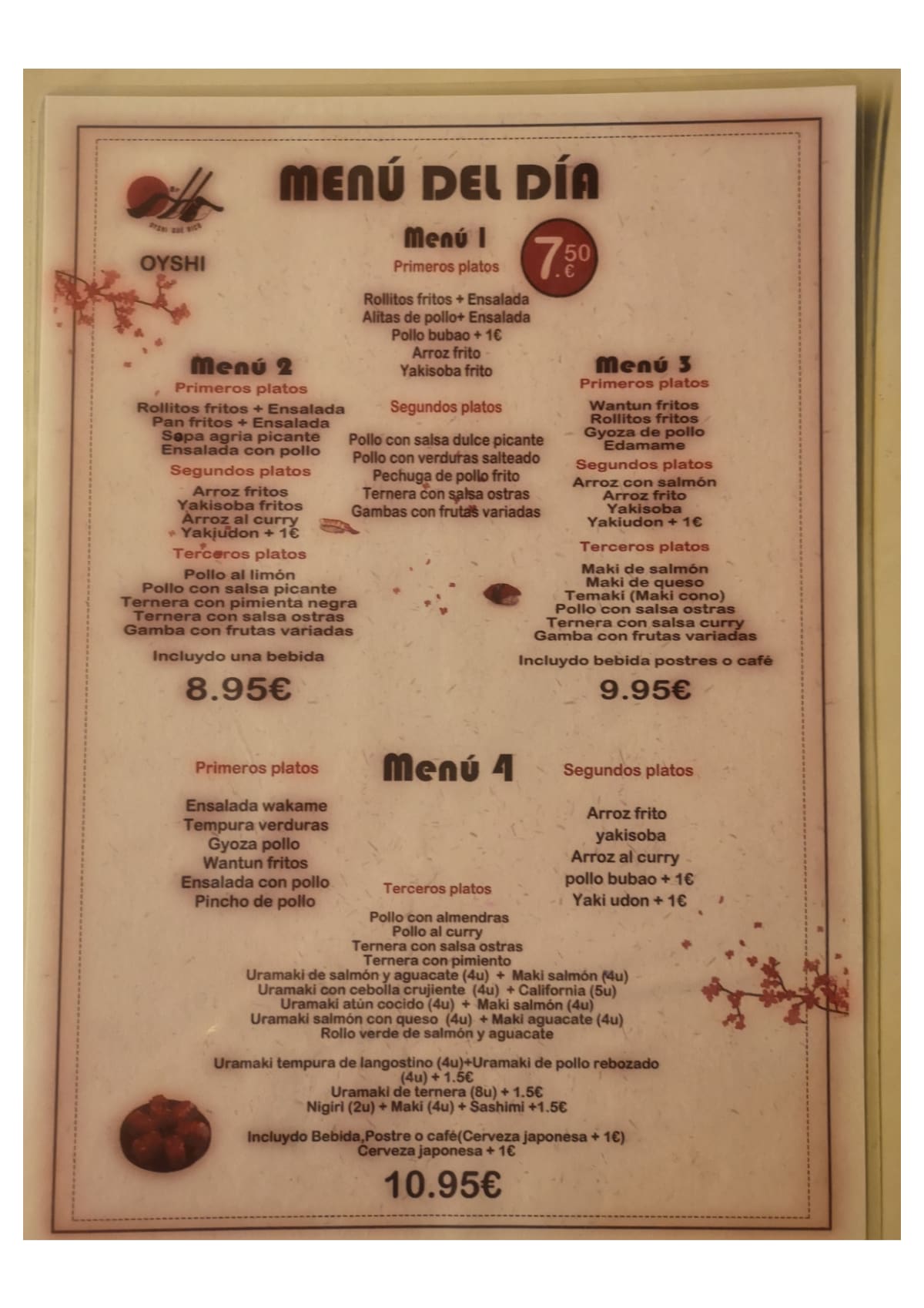 Menù completo e carta 2024 - Oyshi a Terrassa | TheFork