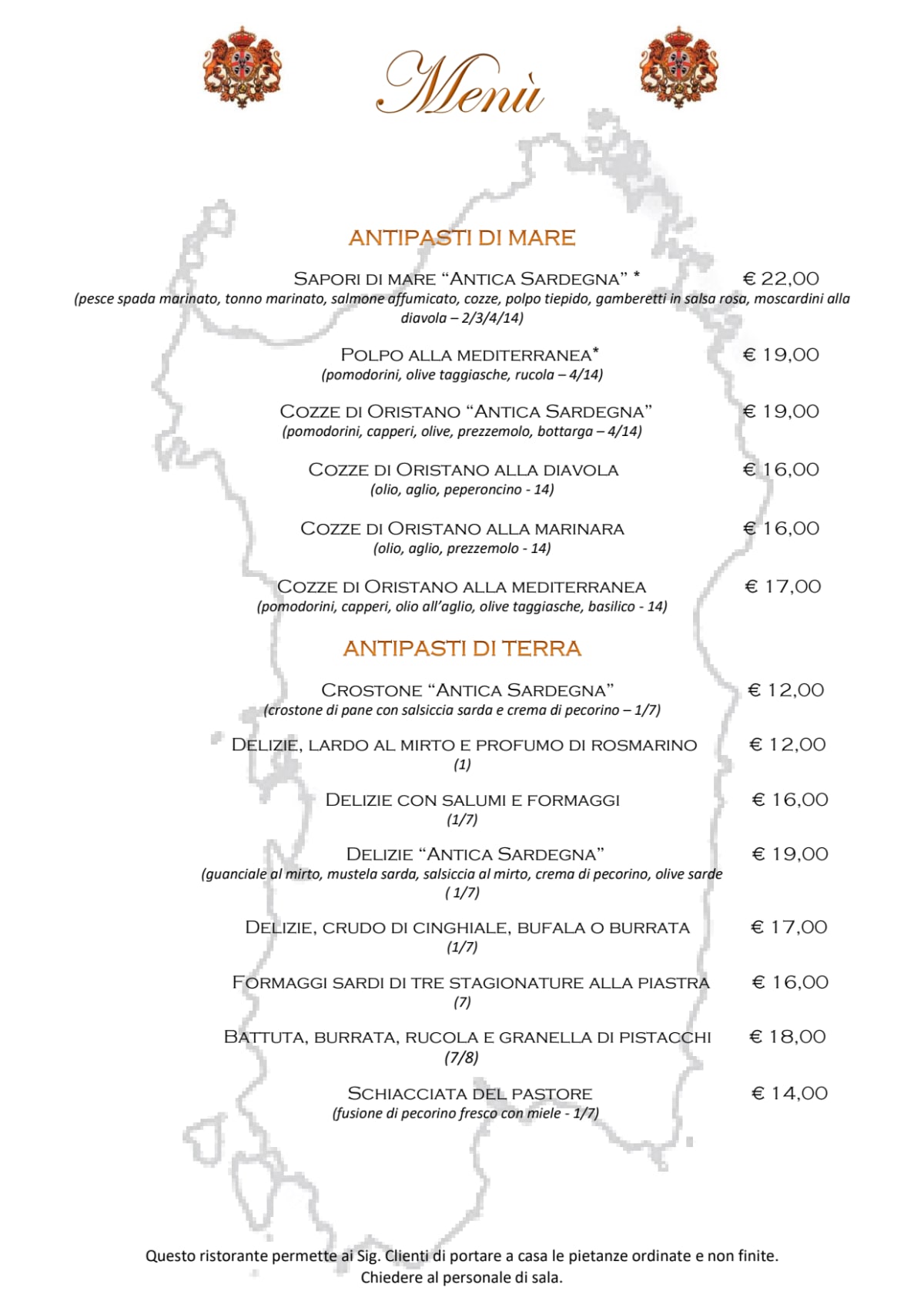 Menù completo e carta 2024 - Antica Sardegna a Candiolo | TheFork
