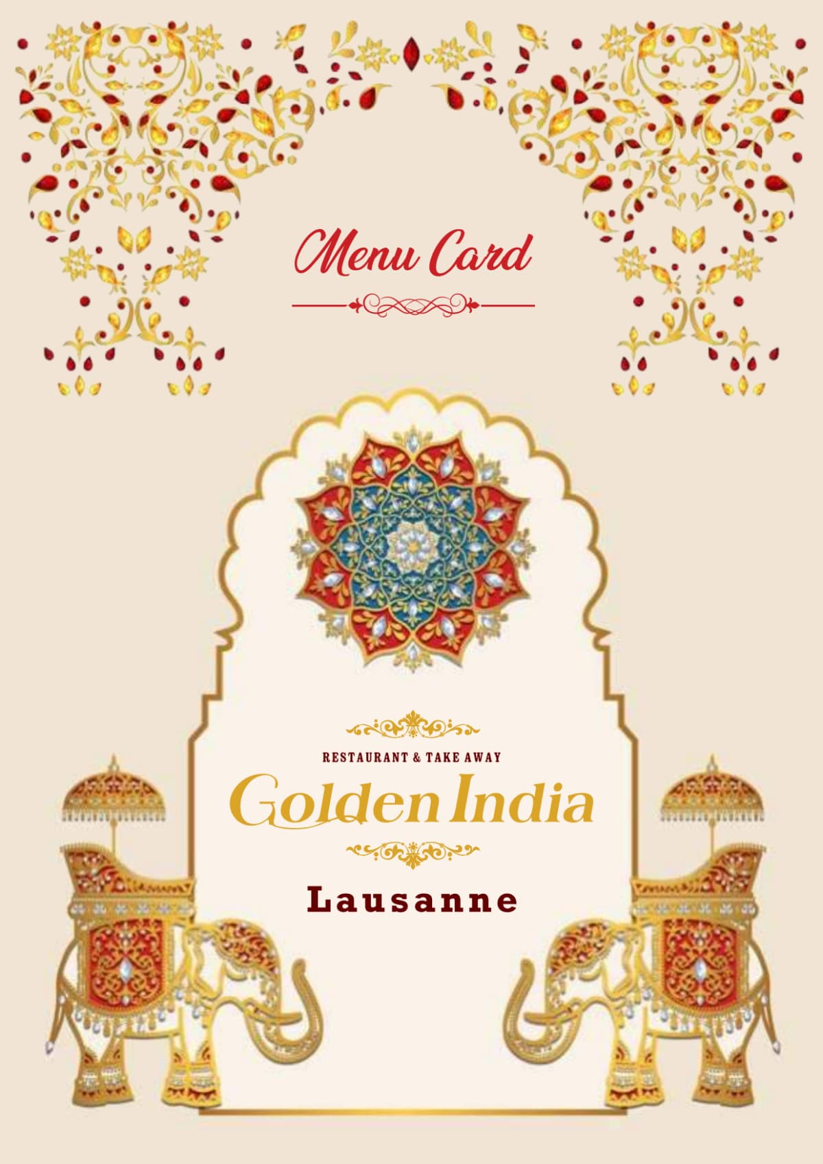 Menu 2024 - Restaurant Golden India in Lausanne | TheFork