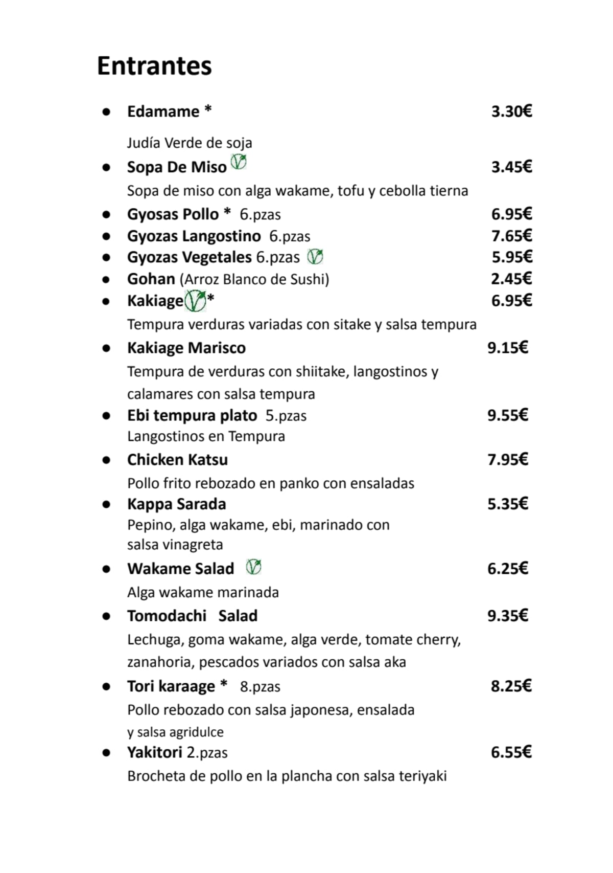 Carte et Menus 2024 - Tomodachi à Barcelone | TheFork