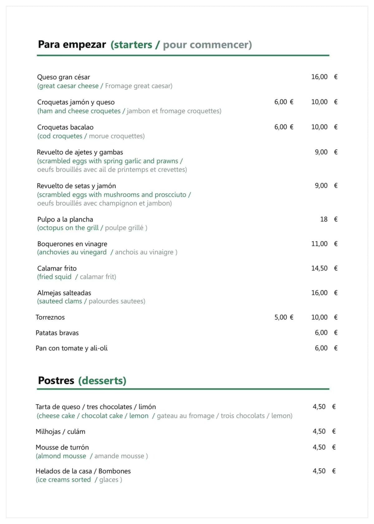 Menu 2024 - Arrocería Tick Tack in Málaga | TheFork