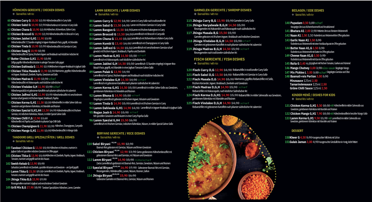 Carte et Menus 2024 - Gujrat Spice Restaurant à Berlin | TheFork