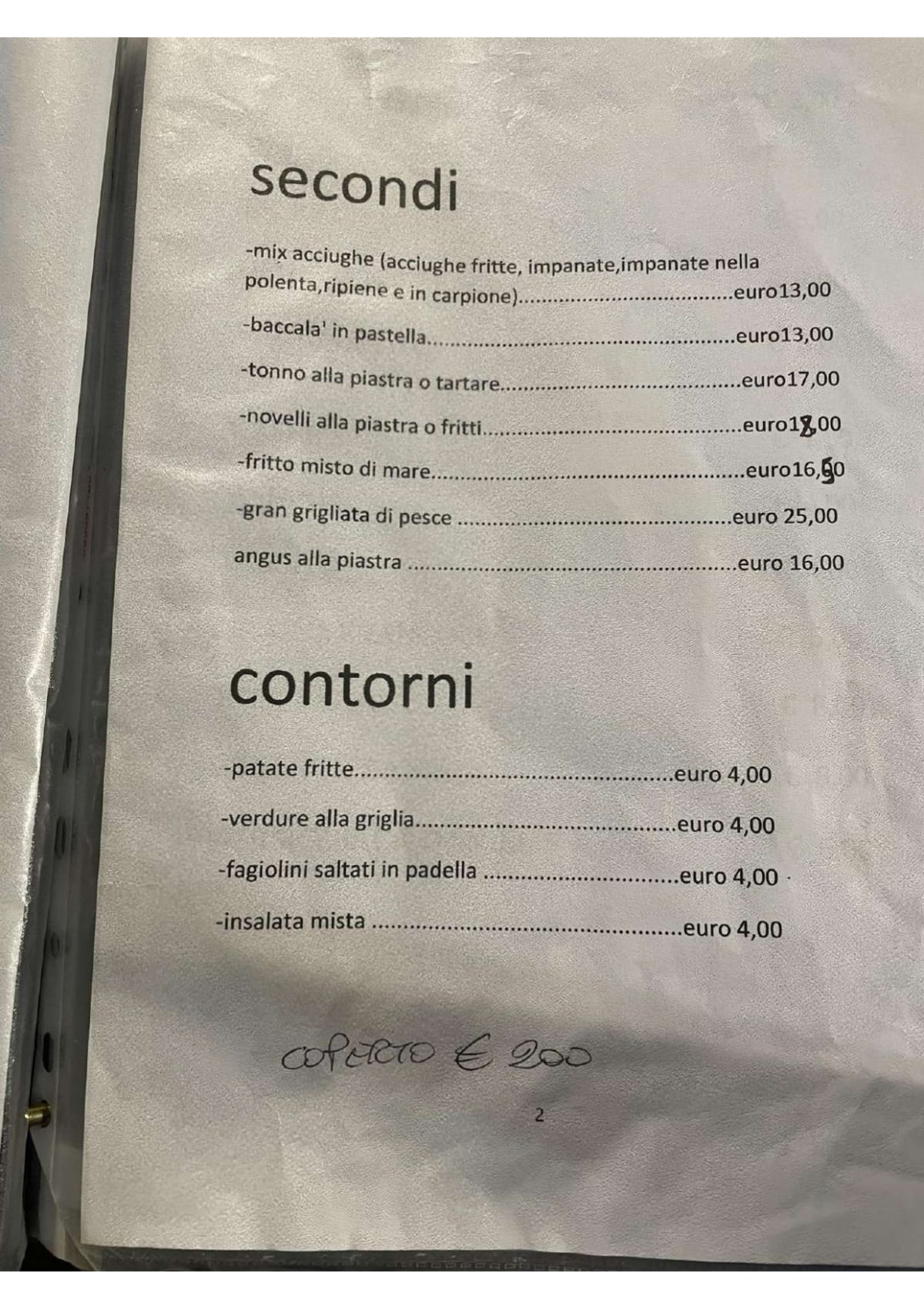 Menus 2024 - Antica Trattoria Barisone in Genoa | TheFork