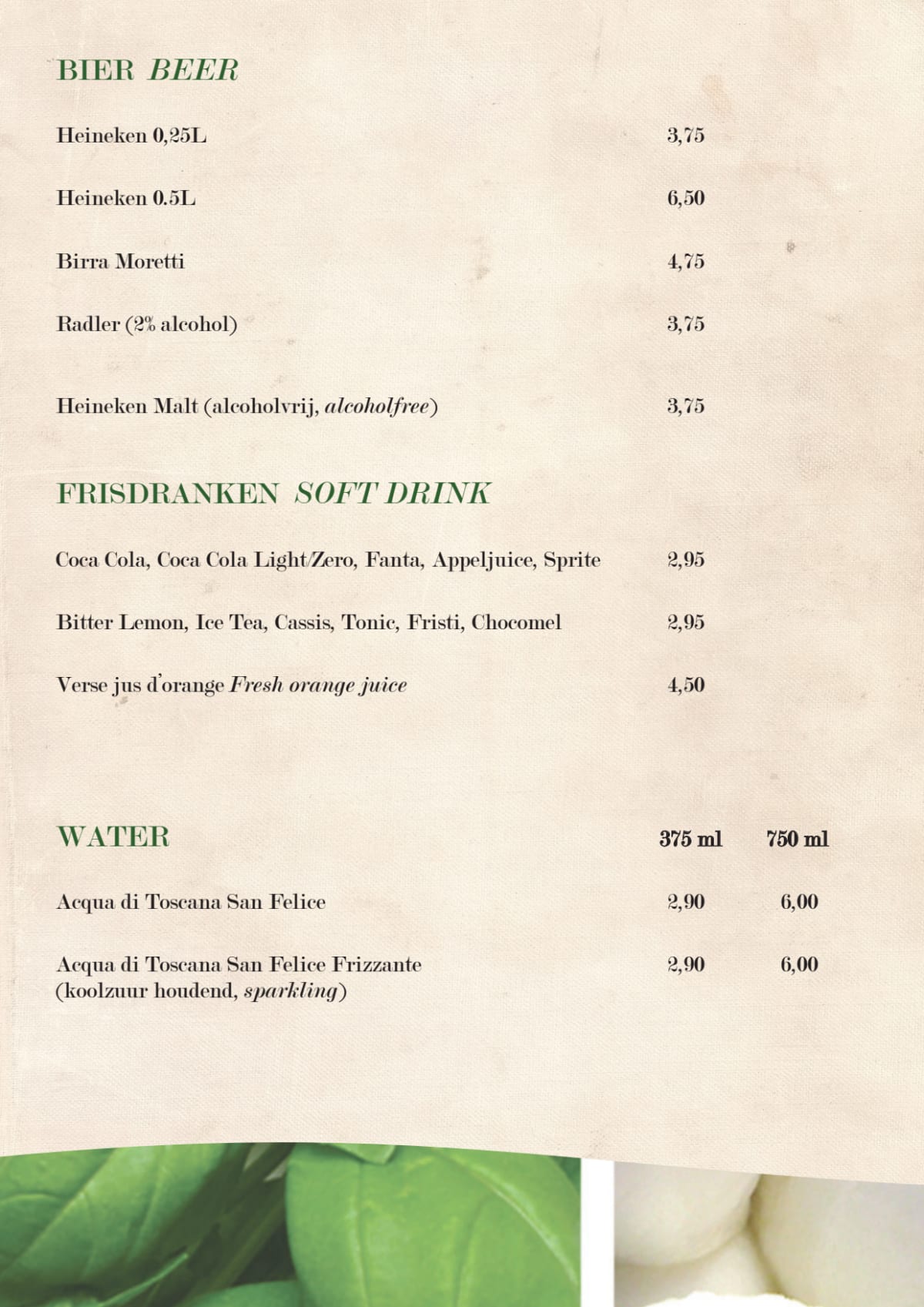 Carte et Menus 2024 - Dolce Verona à Amstelveen | TheFork