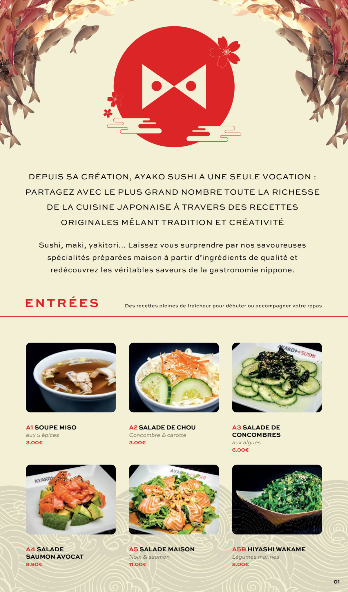 Carte et Menus 2024 - AYAKO SUSHI Cagnes-sur-Mer à Cagnes-sur-Mer | TheFork
