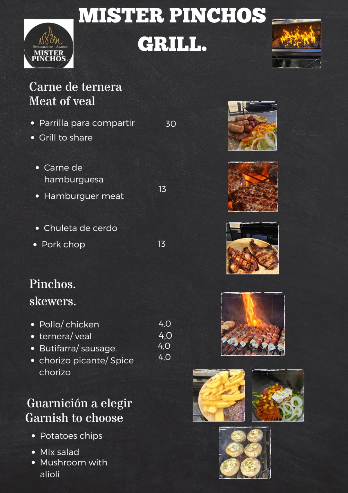 Menu 2024 - Mister pinchos in Benidorm | TheFork