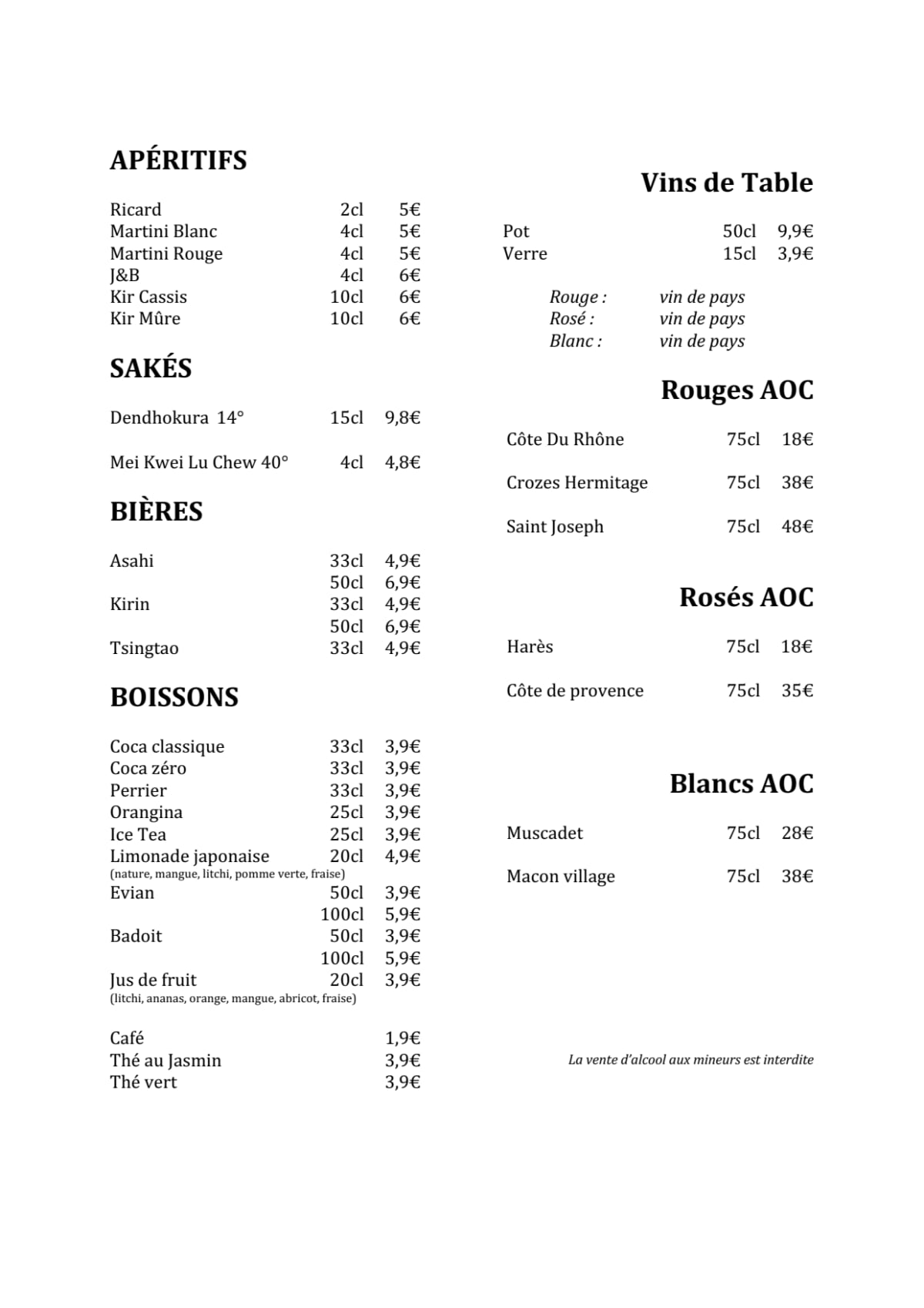 Menu 2024 - Gochi Perrache in Lyon | TheFork