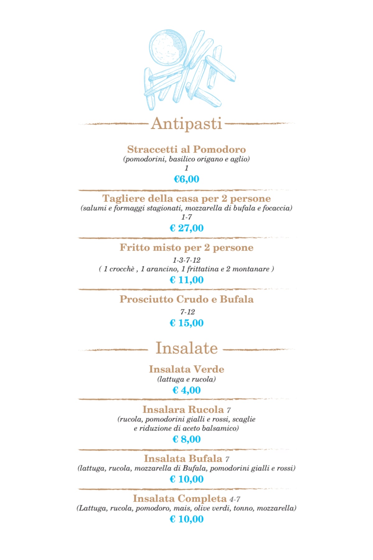 Carte et Menus 2024 - Di Scala à Ischia | TheFork