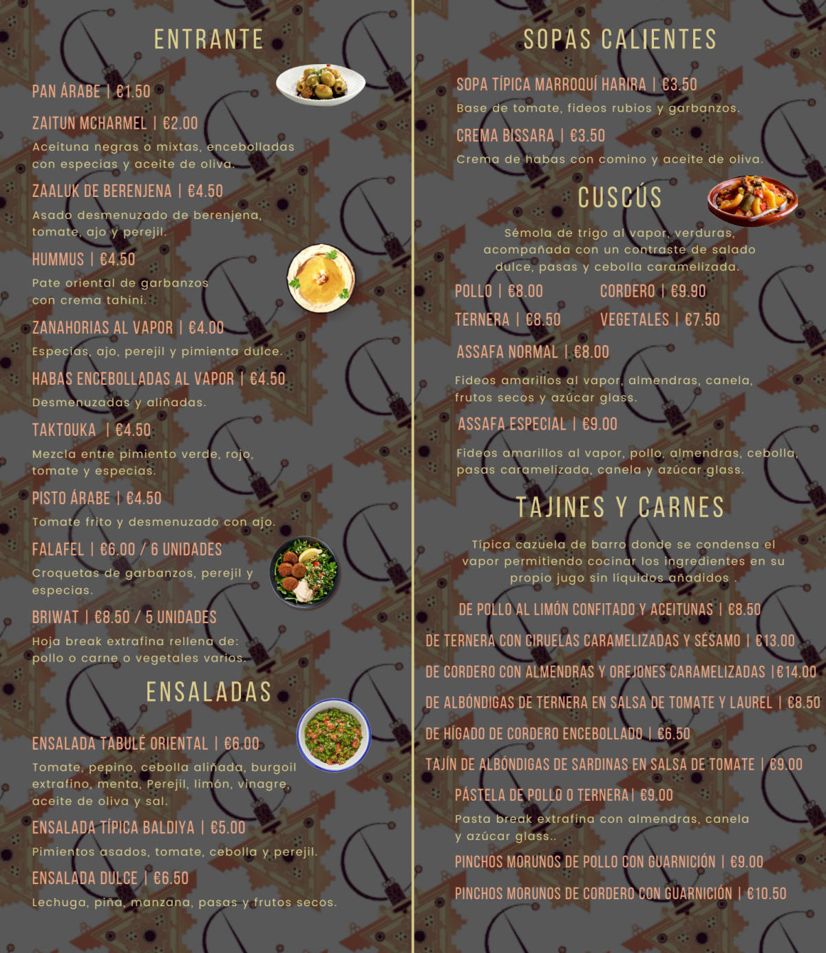 Menus 2024 - Amazigh in Torrent | TheFork