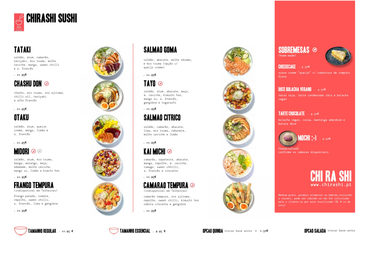 Menu 2024 - Chirashi Sushi & Ramen - Miraflores in Algés | TheFork