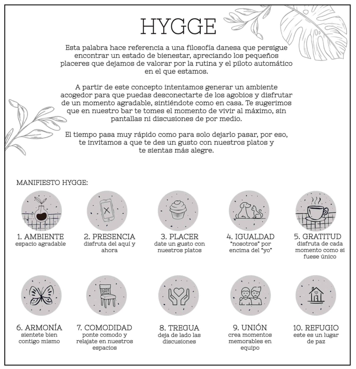 Menu 2024 - Hygge Bar in Madrid | TheFork