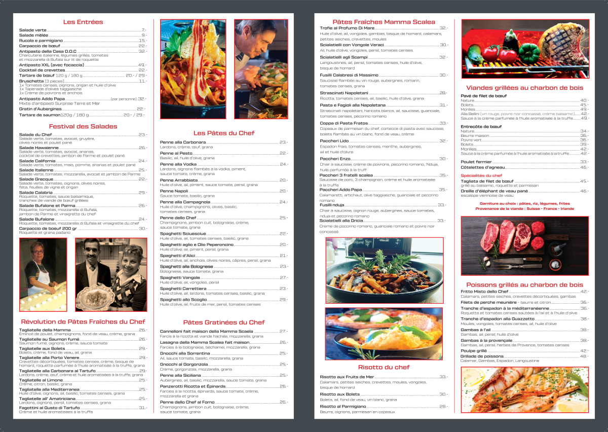 Carte et Menus 2024 - Addo' Papà - Fratelli Scalea à Lancy | TheFork