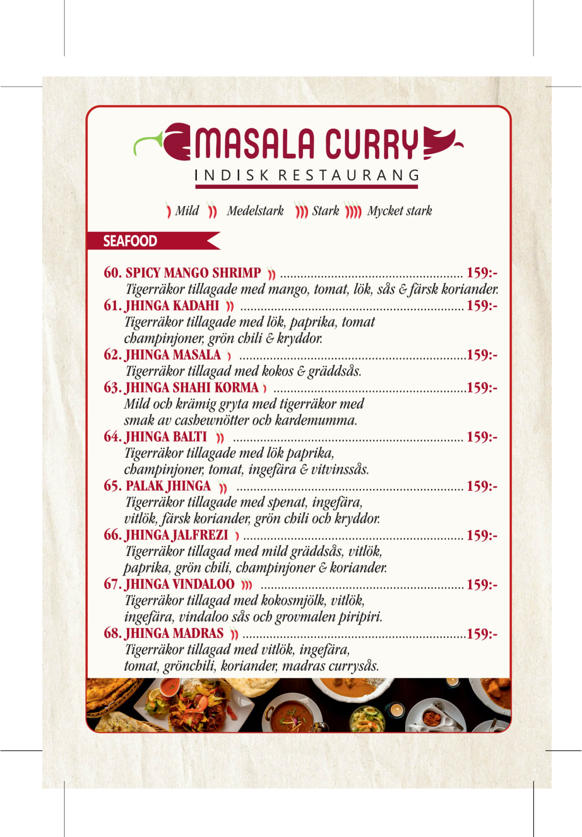 Menu 2024 - Masala Curry Göteborg em Göteborg | TheFork