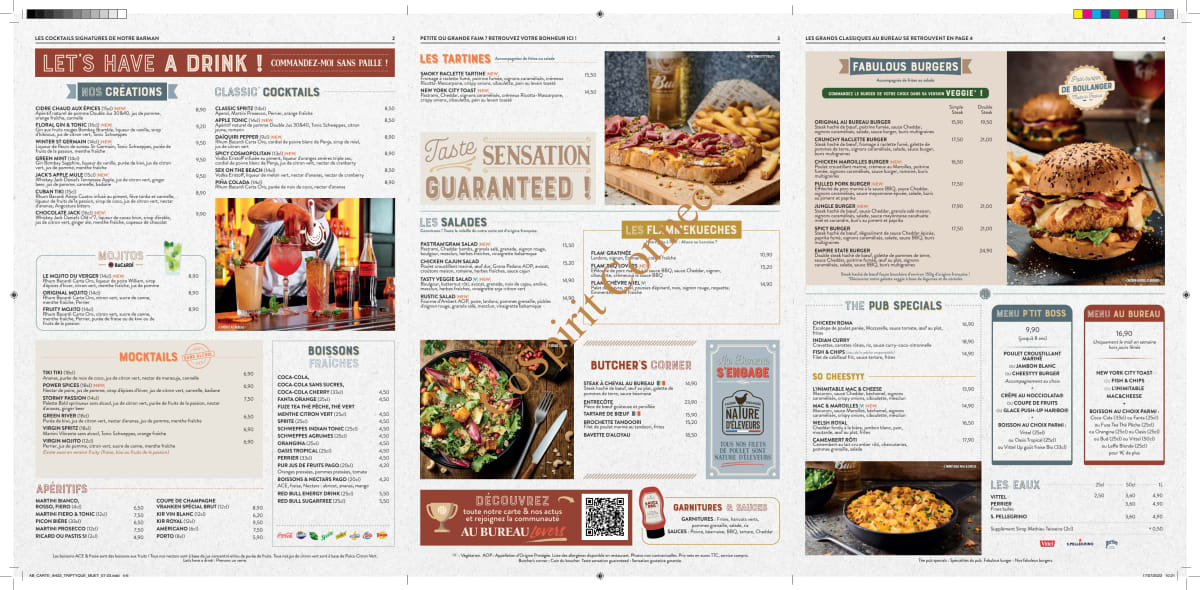 Carte et Menus 2024 - Au Bureau Gazeran Rambouillet à Rambouillet | TheFork