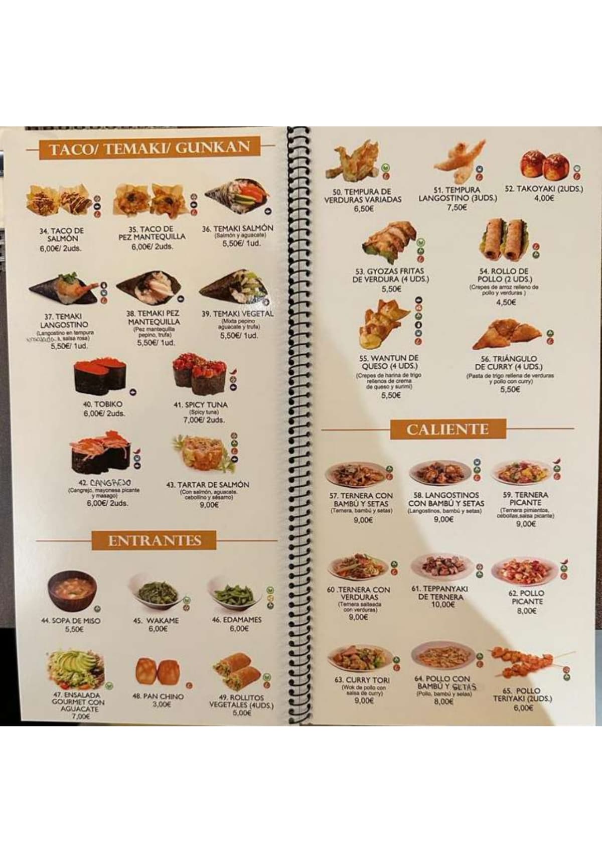 Carte et Menus 2024 - Sushi Ginza à Pozuelo de Alarcón | TheFork