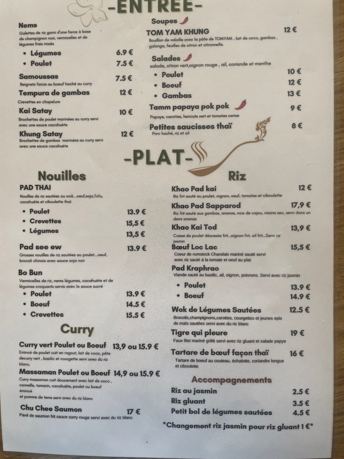 Carte et Menus 2023 - Sabai Sabai M-Alfort à Maisons-Alfort | TheFork