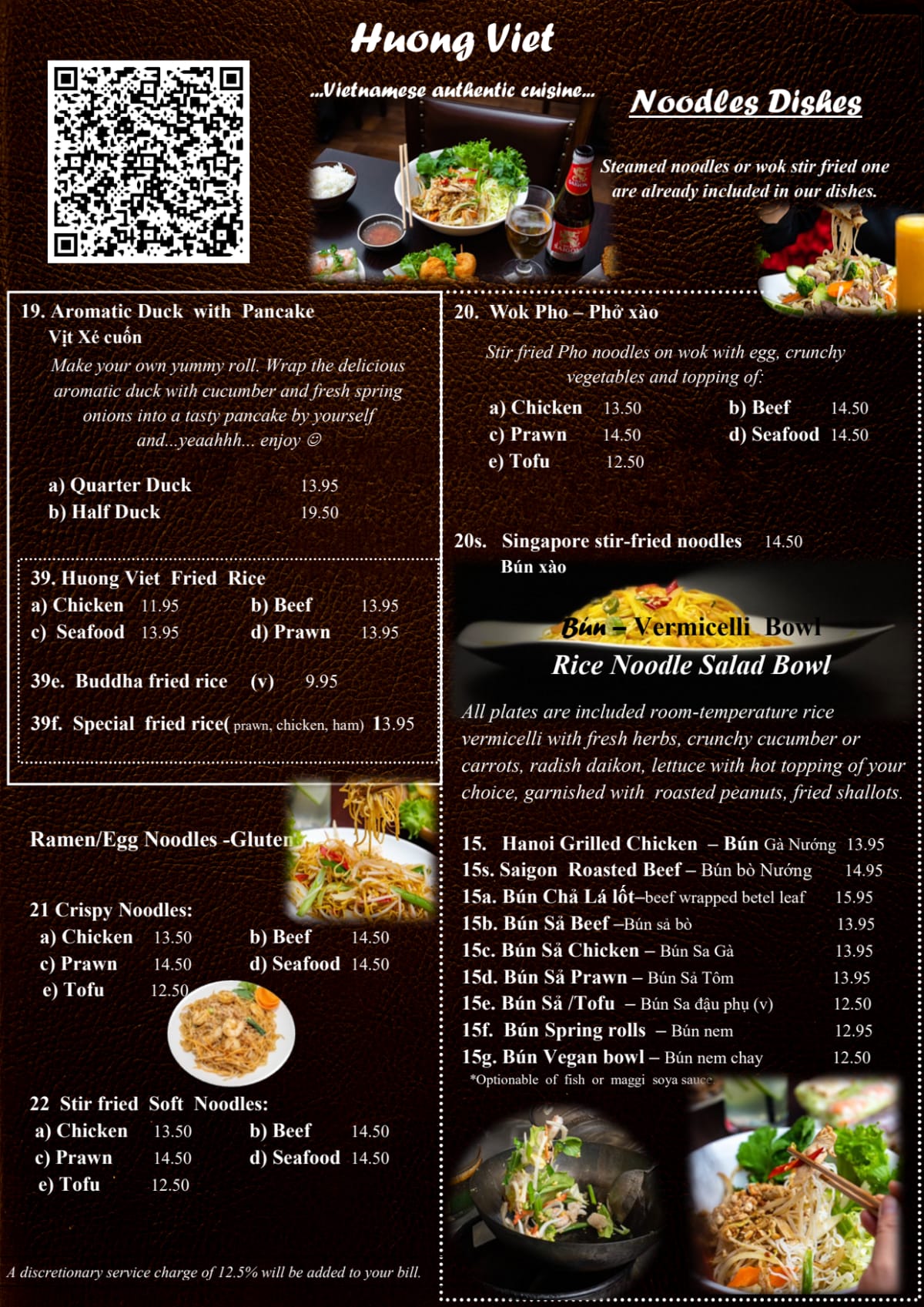 Menu 2024 - Huong Viet in London | TheFork