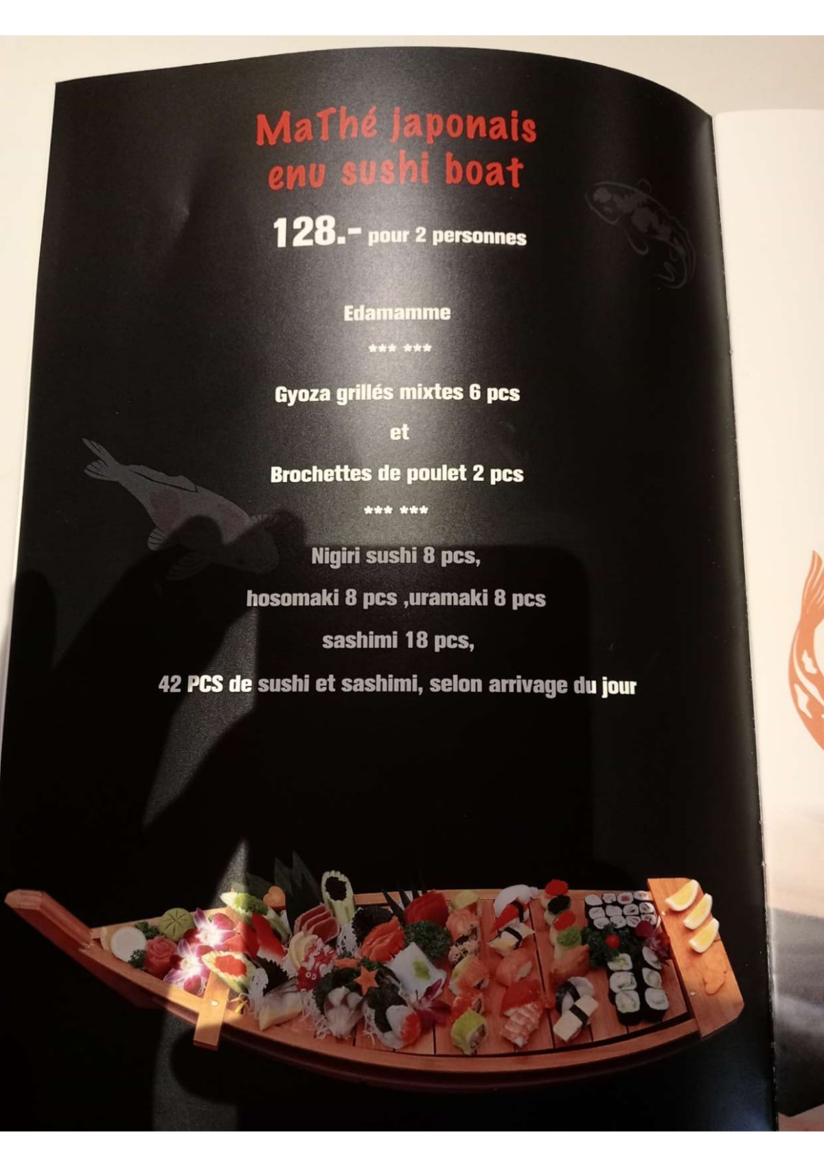 Speisekarte 2024 – Taiyo 2003 in Lausanne – TheFork