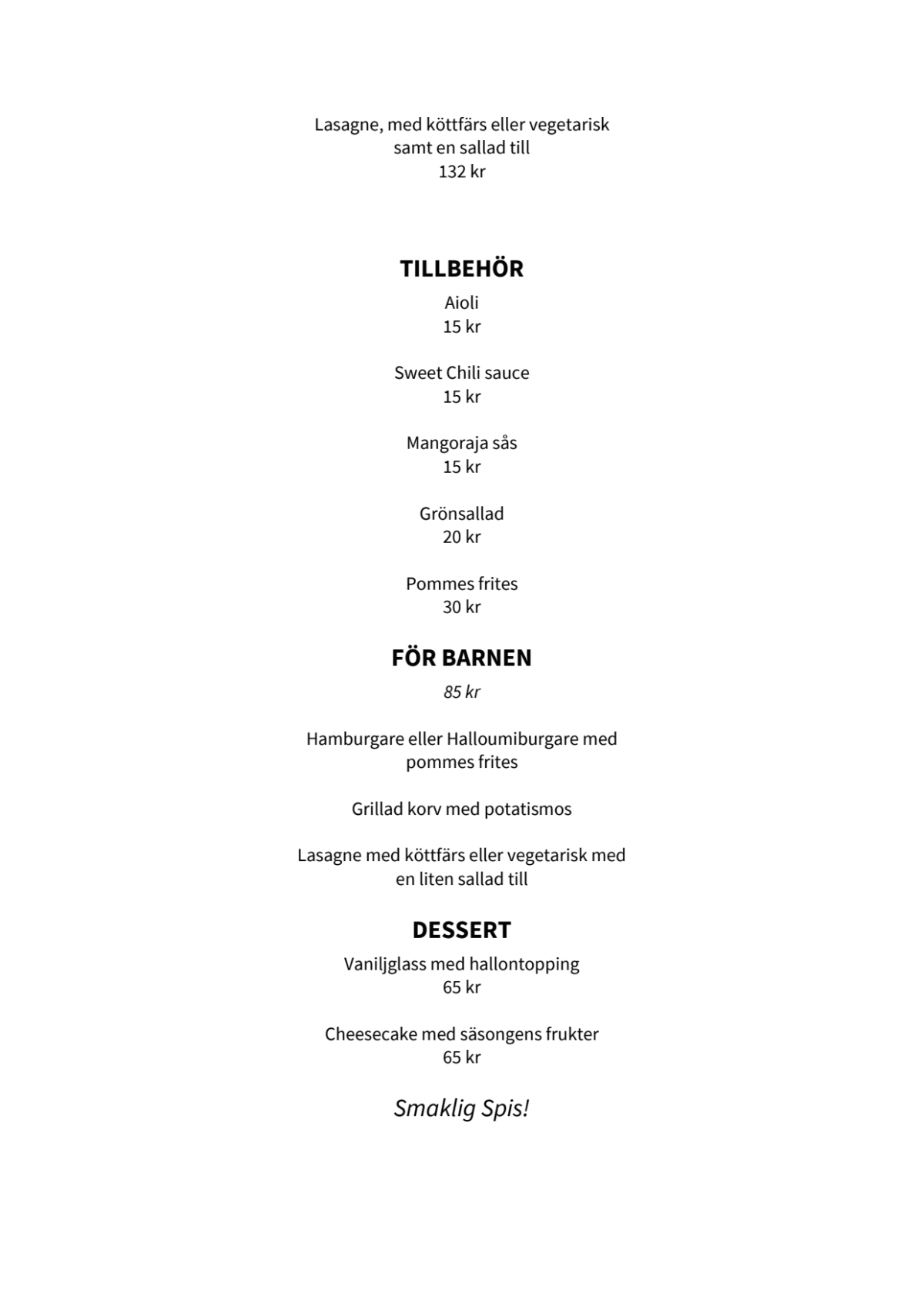 Carta y menù 2024 Actualizados - Good Morning Hotel Hägersten en ...