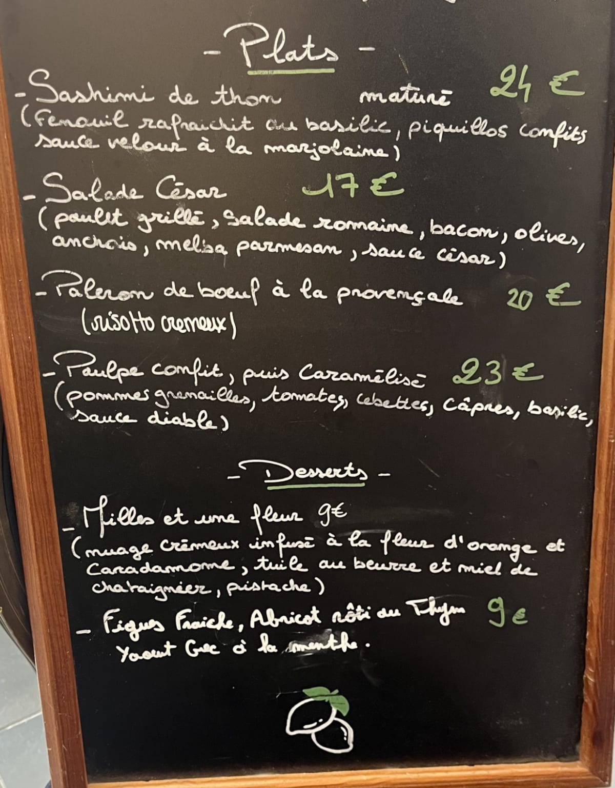 Carte et Menus 2024 - Chez Marinette à Marseille | TheFork