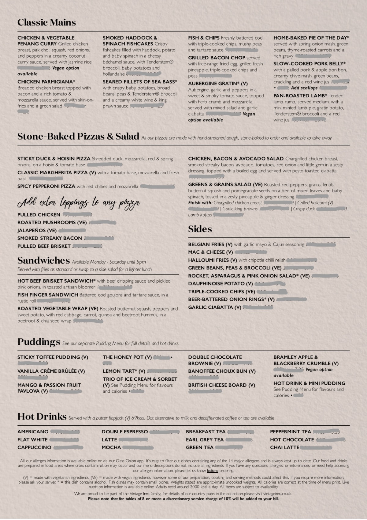 Menus 2024 - The Windhover in Northampton | TheFork