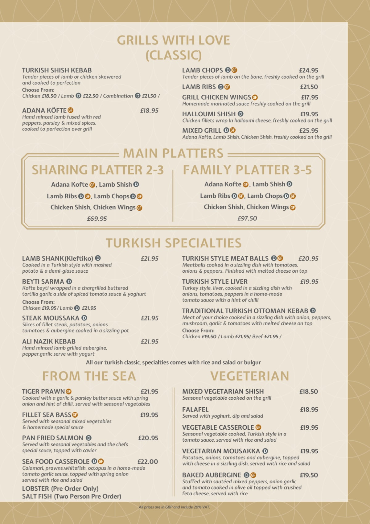 Speisekarte 2024 – Aydo Lounge & Grill in Brighton – TheFork