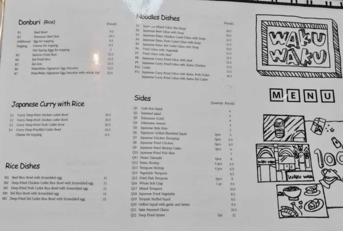 Menù completo e carta 2024 - Waku Waku a Manchester | TheFork