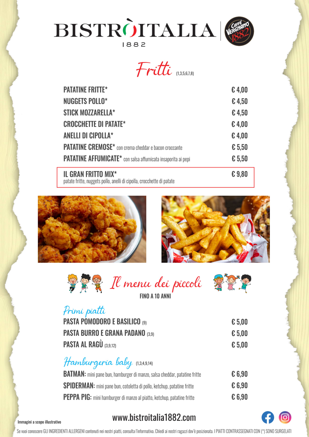 Carte et Menus 2024 - Bistrot 1882 - Caffè Vergnano à Pergine Valsugana ...