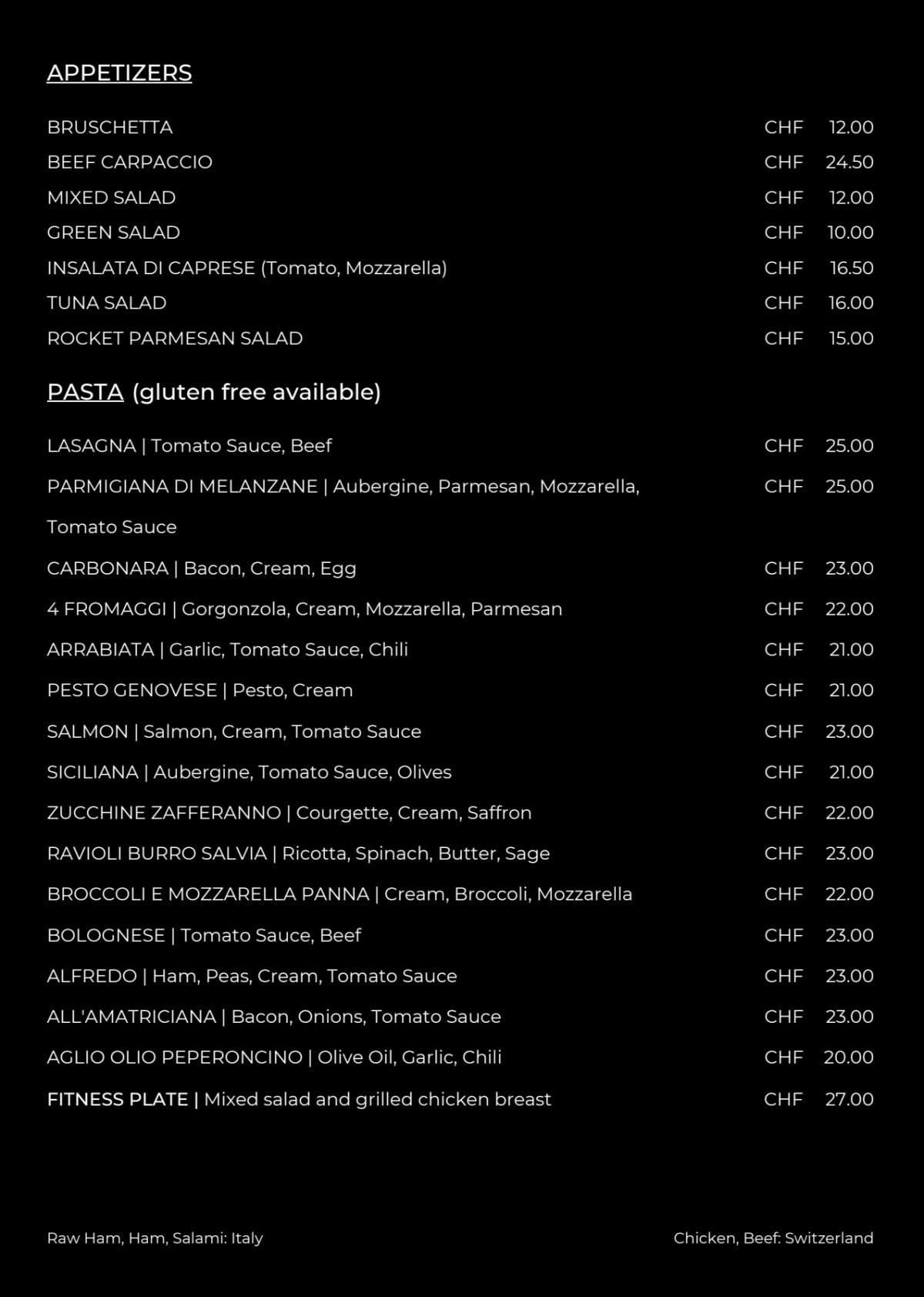 Menus 2024 - DaPizi 2017 in Zurich | TheFork