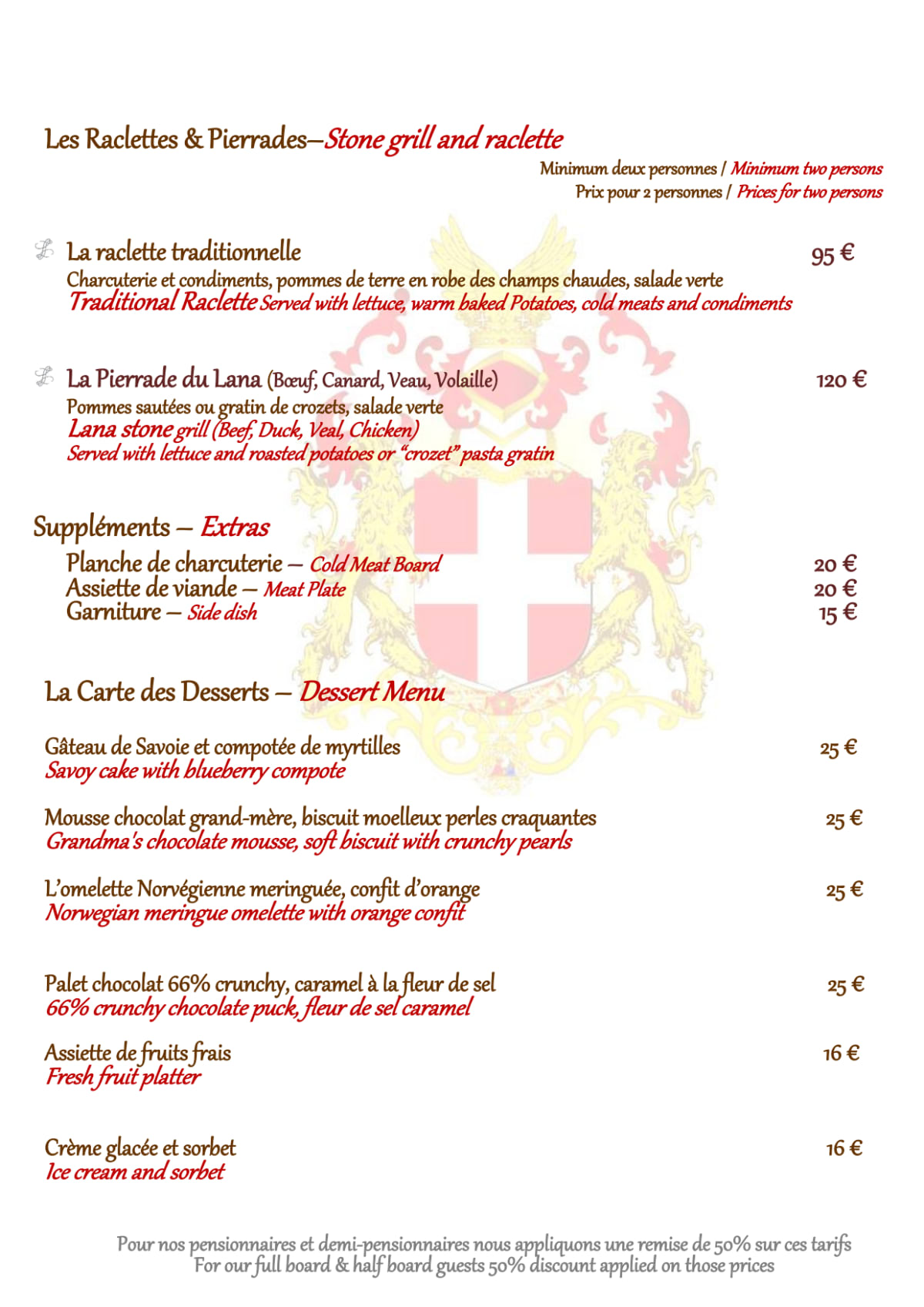 Carte et Menus 2024 - Le Saint-Nicolas à Courchevel | TheFork