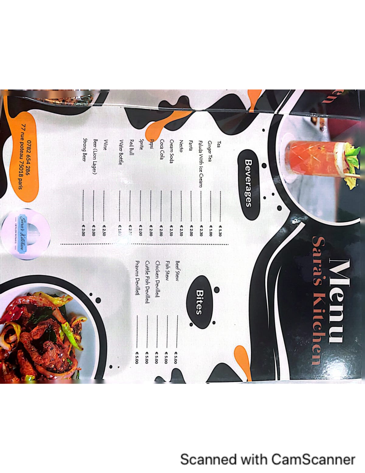 Menus 2024 - Sara's Kitchen in Paris | TheFork