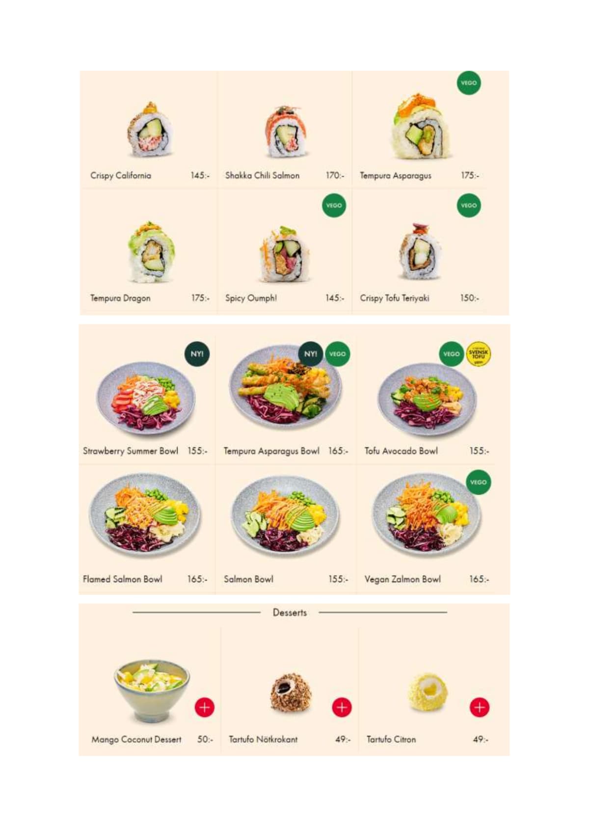 Menu 2024 - Sushi Yama - Malmö Hansa in Malmö | TheFork