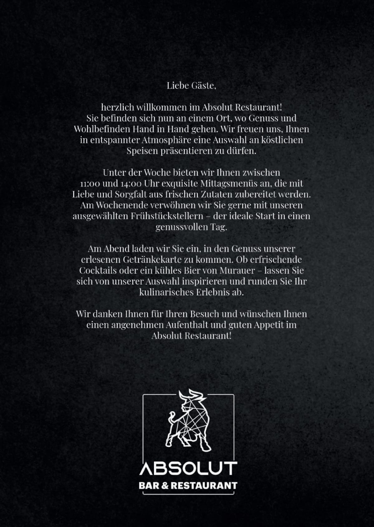 Carte et Menus 2024 - Absolut Restaurant & Bar à Vienne | TheFork
