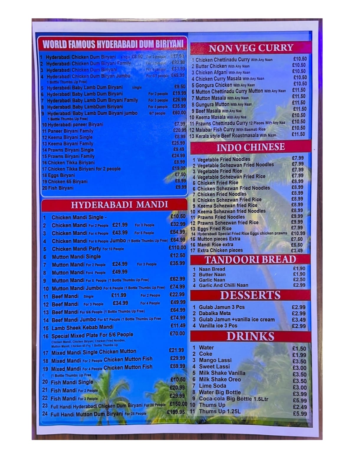 Menù completo e carta 2024 - Hyderabadi Biryani Hut a Londra | TheFork