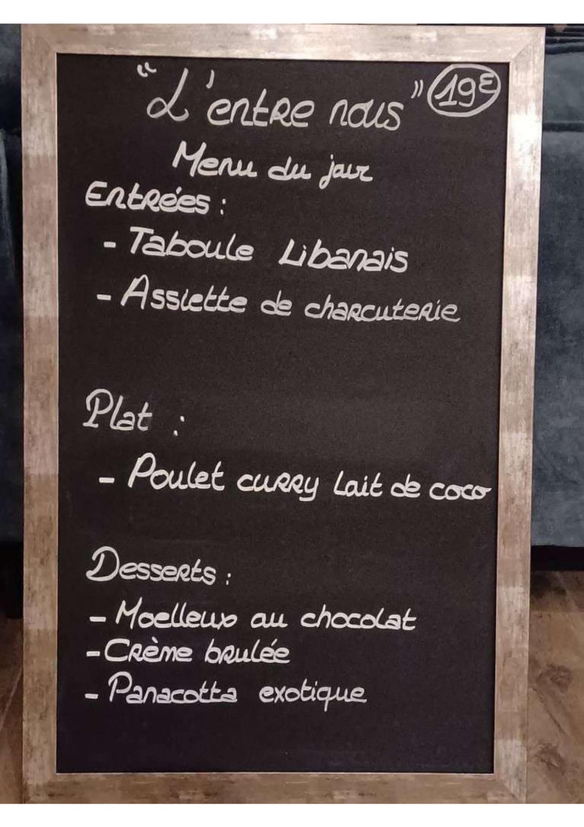 Carte et Menus 2024 - L'Entre Nous à Aujargues | TheFork