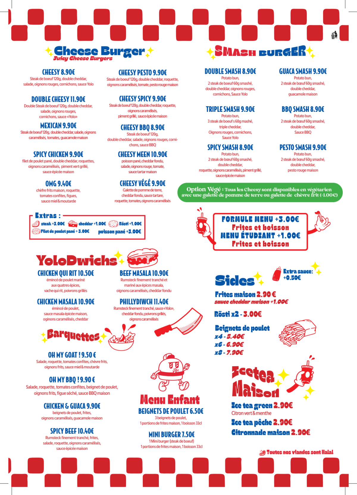 Menu 2024 - Yolo Smash Burger in Straatsburg | TheFork