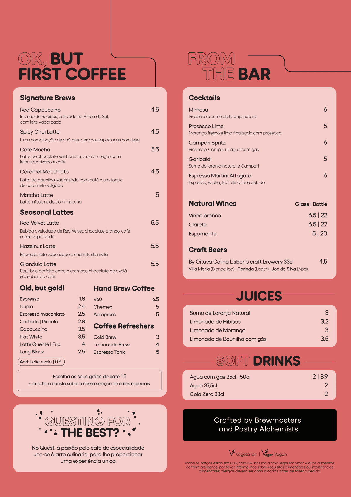 Carte et Menus 2024 - Quest à Lisbonne | TheFork