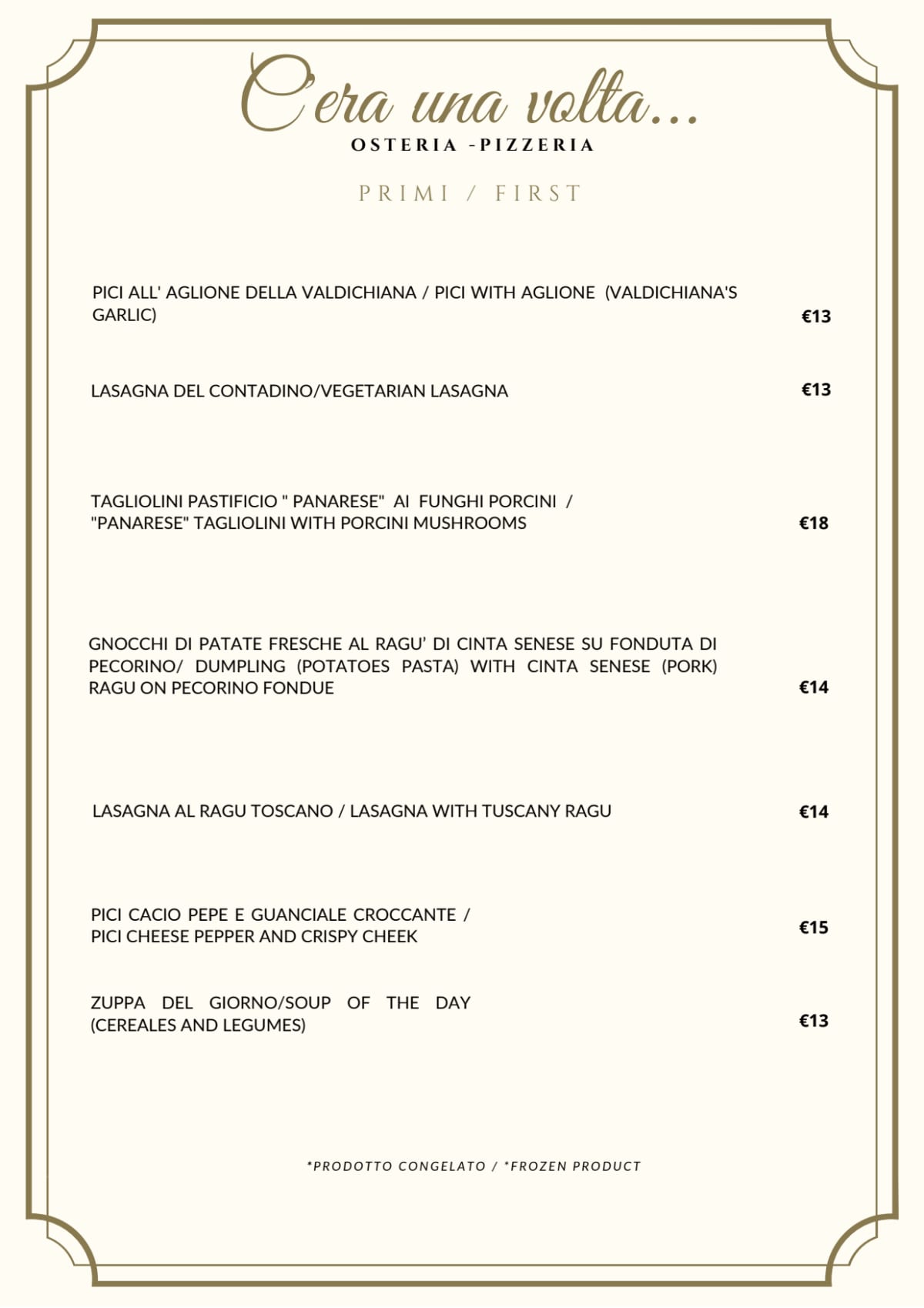 Menù completo e carta 2024 - Osteria C'era una Volta a Bagno Vignoni ... Menù completo e carta 2024 - Osteria C'era una Volta a Bagno Vignoni ...