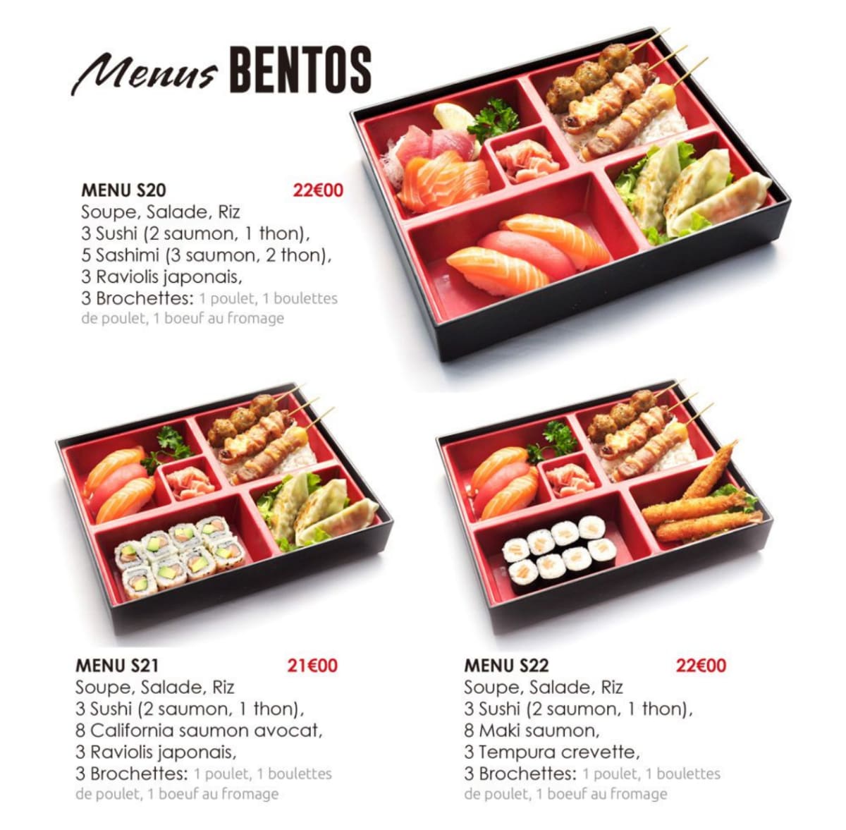 Carte et Menus 2024 - Japan Sakura à Rueil-Malmaison | TheFork