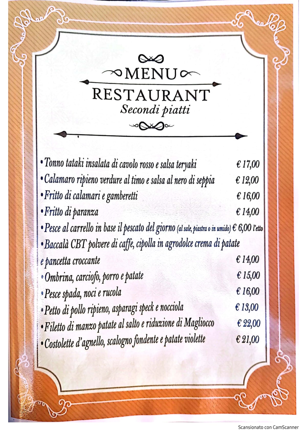 Carte et Menus 2023 - Perlage Tropea à Tropea | TheFork